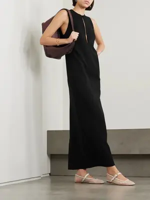 BEARE PARK Wool-crepe Maxi Dress
