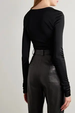 Khaite Janelle Stretch-jersey Bodysuit - Black