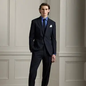 Ralph Lauren Gregory Hand-tailored Wool Twill Suit Navy