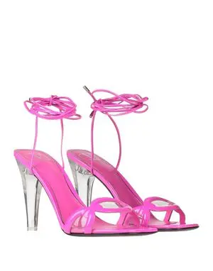 Valentino Garavani Leather And Plastic Stiletto Sandals - Pink