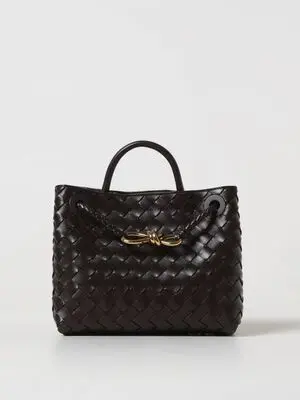Bottega Veneta Bottega Veneta Woven Handbag With Gold Tone Hardware Cocoa
