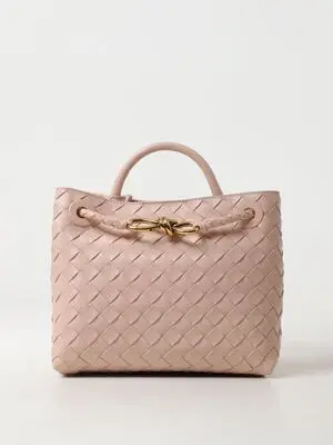 Bottega Veneta Bottega Veneta Woven Handbag With Gold Tone Hardware Pink