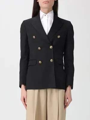GOLDEN GOOSE Double Breasted Jacket With Notched Lapel - Black