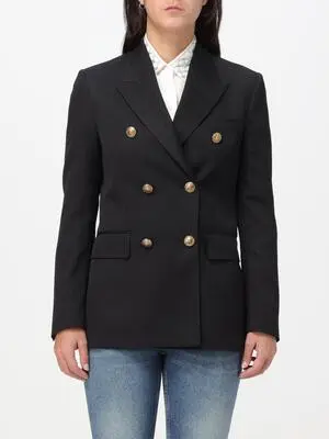 GOLDEN GOOSE Double-breasted Virgin Wool Blazer With Metal Buttons - Black