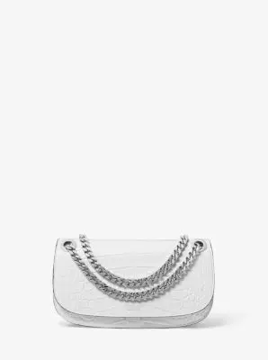 Michael Kors Christie Embossed Leather Envelope Bag