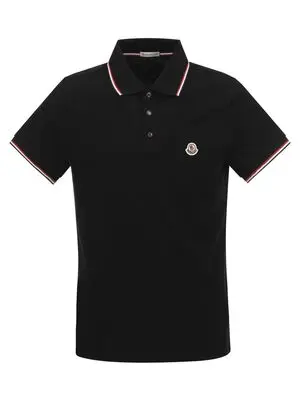 Moncler Polo Shirt With Iconic Felt