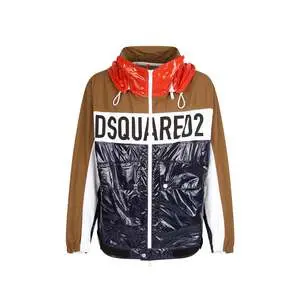 Dsquared2 Logo Hooded Windbreaker - Black
