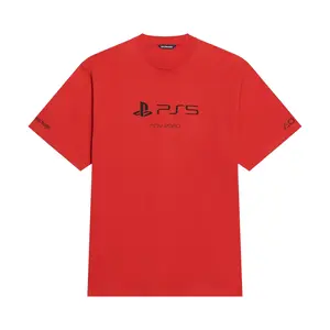 Balenciaga Playstation Boxy Tee 'vermillon/black - Red
