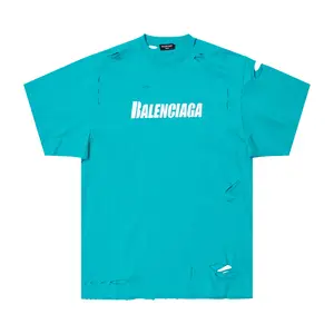 Balenciaga Boxy T-shirt 'turquoise/white - Blue
