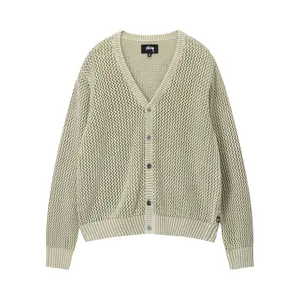 StÜssy Loose Gauge Cardigan - Cream