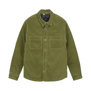 StÜssy Cord Quilted Overshirt 'olive