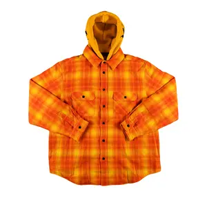 Supreme Hooded Flannel Zip Up Shirt