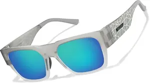 Zenni Sporty Rectangle Full Rim Glasses - Gray
