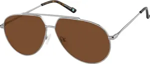 Zenni Aviator Full Rim Sunglasses - Gray