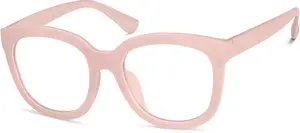 Zenni Square Full Rim Frame Glasses Pink
