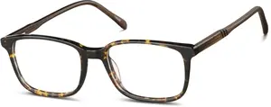 Zenni Square Full Rim Frame Glasses Tortoiseshell