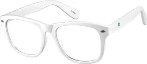 Zenni Square Full Rim Frame Glasses White