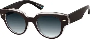 Zenni Round Full Rim Sunglasses - Brown