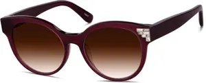 Zenni Round Full Rim Sunglasses Merlot