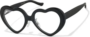 Zenni Heart Eyeglasses Full Rim Frame - Black