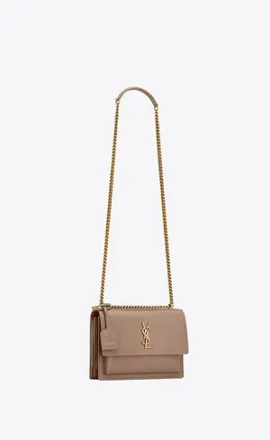 Saint Laurent Sunset Medium In Coated Bark Leather