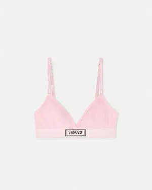 Versace Cotton Ribbed Bralette Light Pink