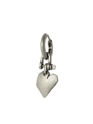 PARTS OF FOUR Jazz's Solid Heart Drop Earring - Silver