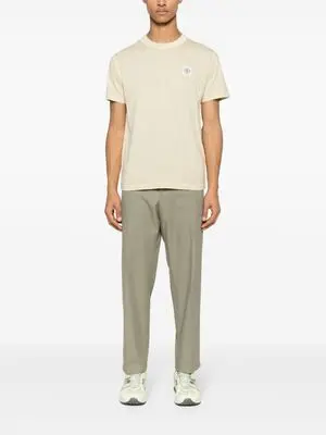 Stone Island Compass-patch Cotton T-shirt - Neutrals