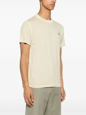 Stone Island Compass-patch Cotton T-shirt - Neutrals