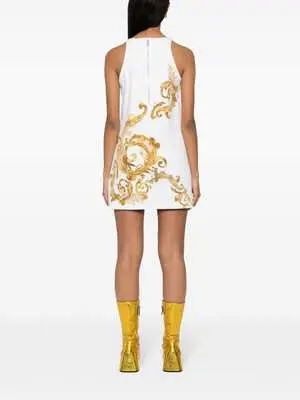 Versace Watercolour Couture Denim Mini Dress