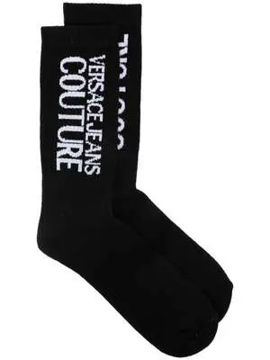 Versace Intarsia-knit Logo Crew Socks