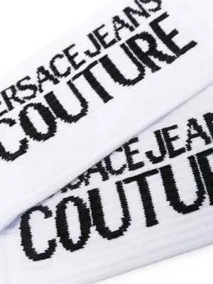 Versace Logo Intarsia Cotton Socks