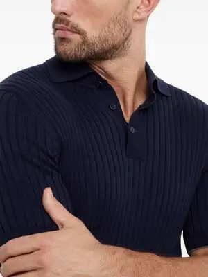 Brunello Cucinelli Ribbed-knit Polo Shirt