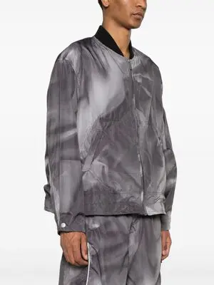 44 LABEL GROUP Crinkle Graphic-print Bomber Jacket