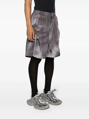44 LABEL GROUP Crinkle Graphic-print Shorts