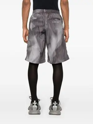 44 LABEL GROUP Crinkle Graphic-print Shorts