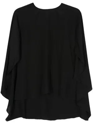 Rodebjer Cape-inspired Blouse - Black