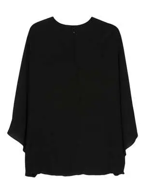 Rodebjer Cape-inspired Blouse - Black