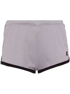 COURREGES Cotton Mini Shorts - Grey