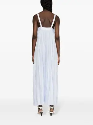 P.a.r.o.s.h Floral-appliqué Pleated Gown