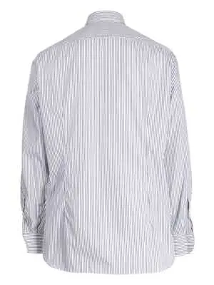 LARDINI Striped Cotton Shirt - White