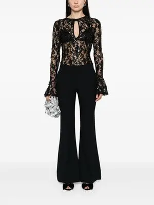 Nina Ricci Tailored Flared Trousers - Black
