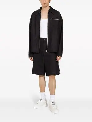 Dolce & Gabbana Logo-plaque Denim Bermuda Shorts