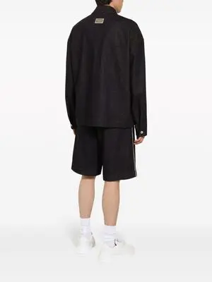 Dolce & Gabbana Logo-plaque Denim Bermuda Shorts