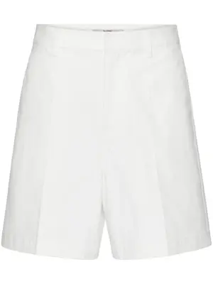 Valentino Garavani V-detail Canvas Bermuda Shorts
