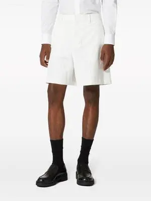 Valentino Garavani V-detail Canvas Bermuda Shorts