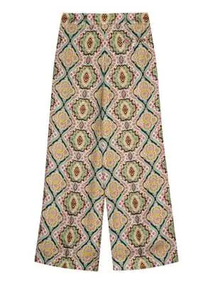 Etro Floral Wide-leg Trousers - Yellow