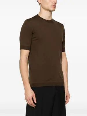 GOES BOTANICAL Knitted Merino T-shirt - Brown