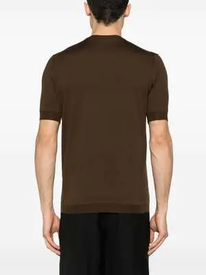 GOES BOTANICAL Knitted Merino T-shirt - Brown