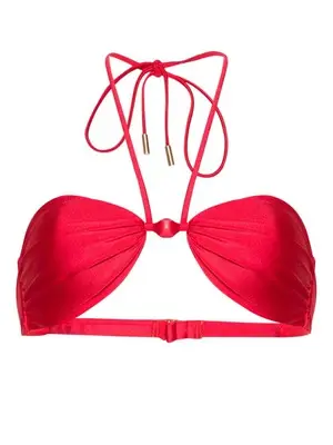 Cult Gaia Euphrasia Beaded Bikini Top - Red